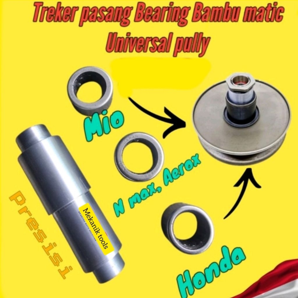Jual Universal Treker Pasang bearing Laher Bambu Pully belakang Motor ...