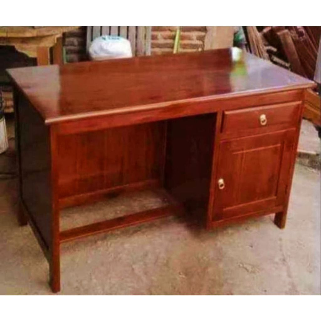 Jual meja kantor/meja belajar//meja guru kayu jati | Shopee Indonesia