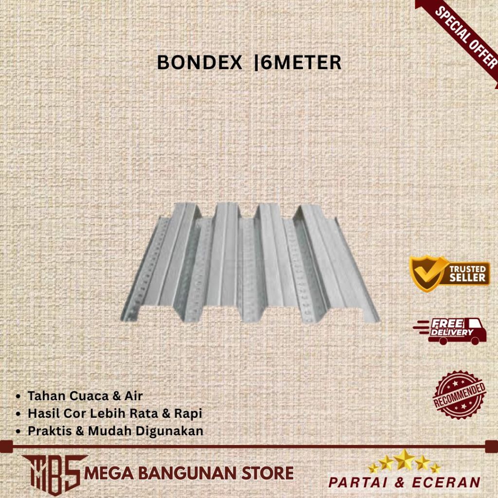 Jual Bondek 0.75 0,75 Panjang 4,5,6 Meter Bondeck Bondex Plat Baja Alas ...