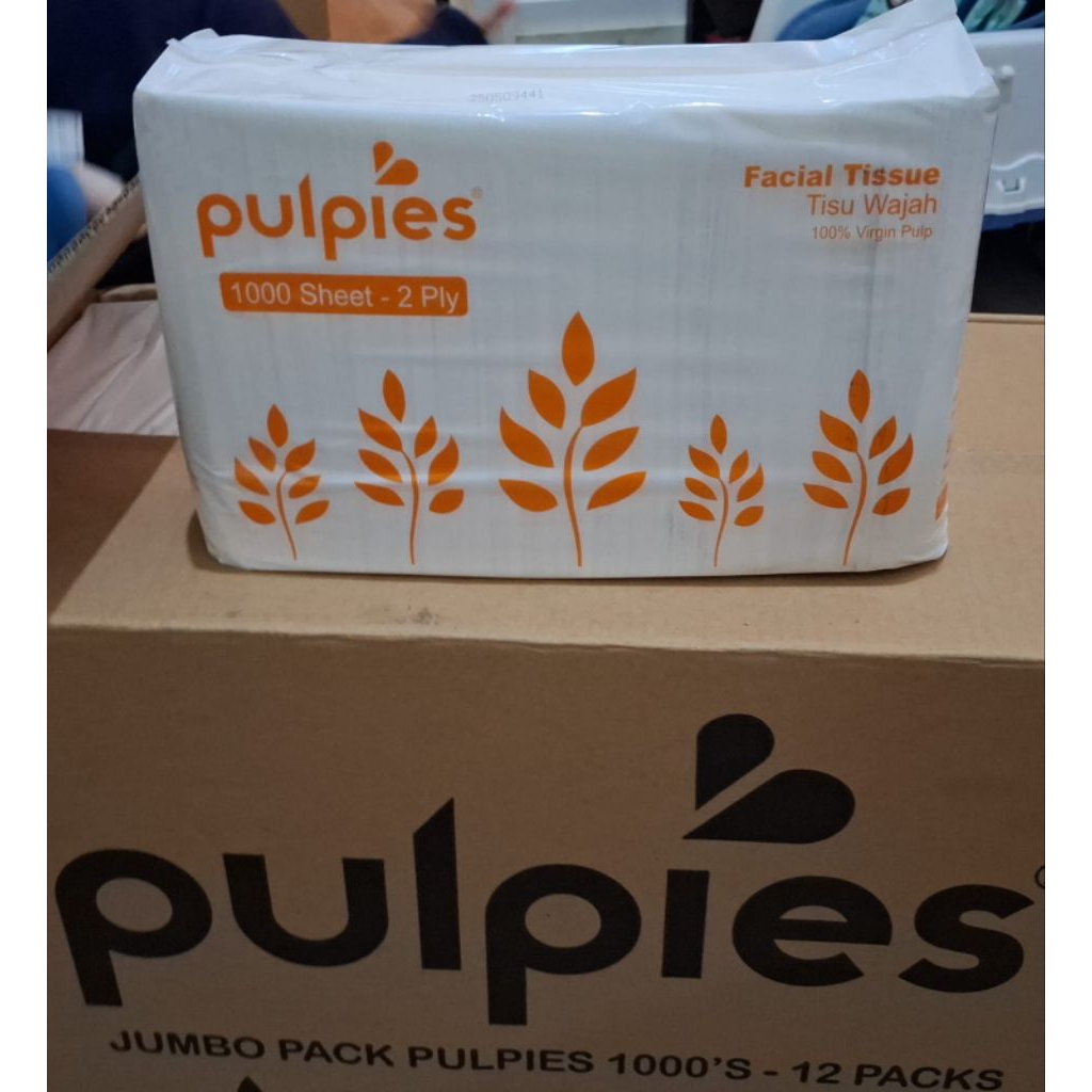 Jual Pulpies Facial Tissue Jumbo Pack 1000 Sheet - 2ply | Shopee Indonesia