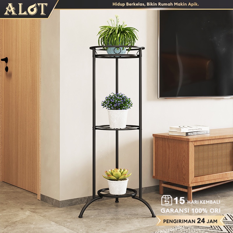 Jual ALOT - 3 in 1 Standing Pot Rak Bunga Rak Rot Bunga Rak Tanaman Rak ...