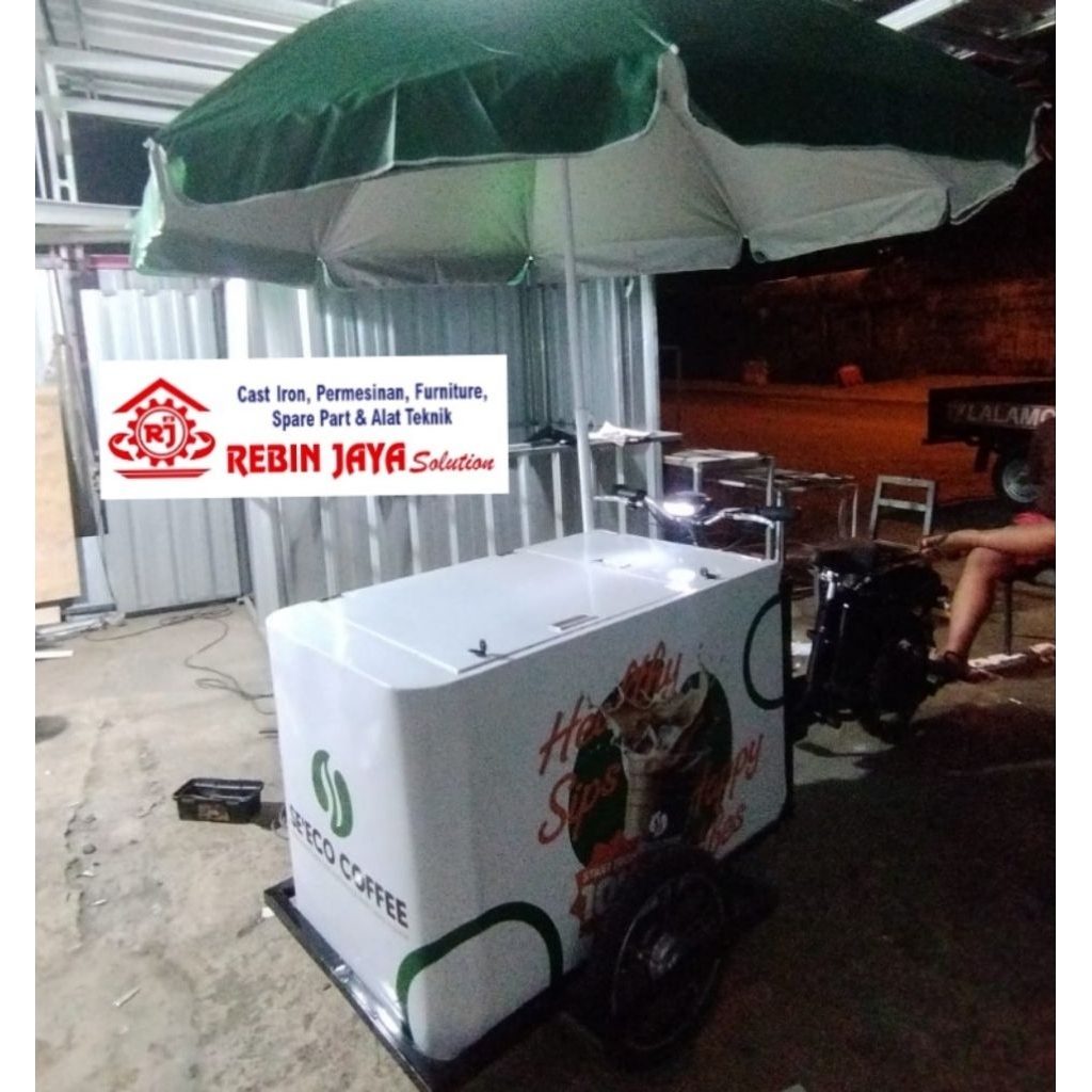 Jual Gerobak Es Keliling E bike Box + payung | Shopee Indonesia