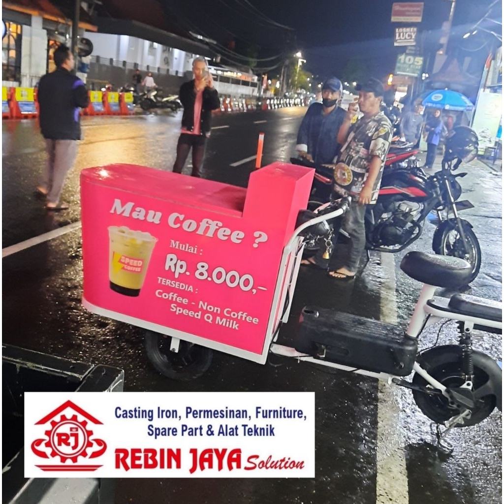 Jual Gerobak Es gerobak kopi keliling custom motor ebike 40km | Shopee ...