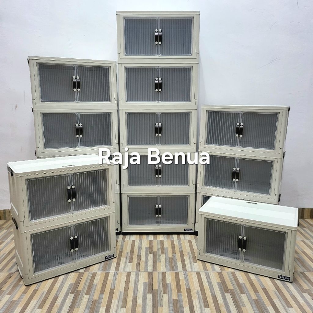 Jual Lemari Plastik Transparan Polibox Napolly Stackable Mudah Bongkar ...