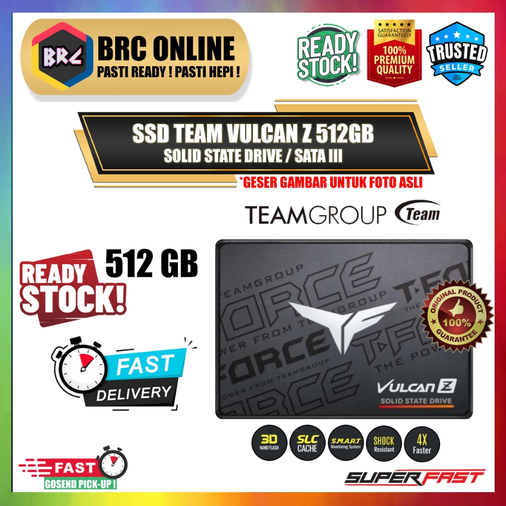 Jual SSD TEAM VULCAN Z 512GB SATA III SATA3 2.5" 512 GARANSI RESMI ...