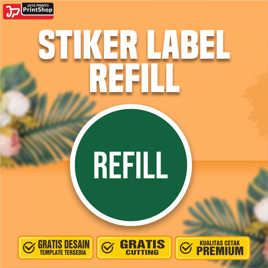 Jual Stiker Label Retail Refill Ready Tahan Air_STICKER | Shopee Indonesia
