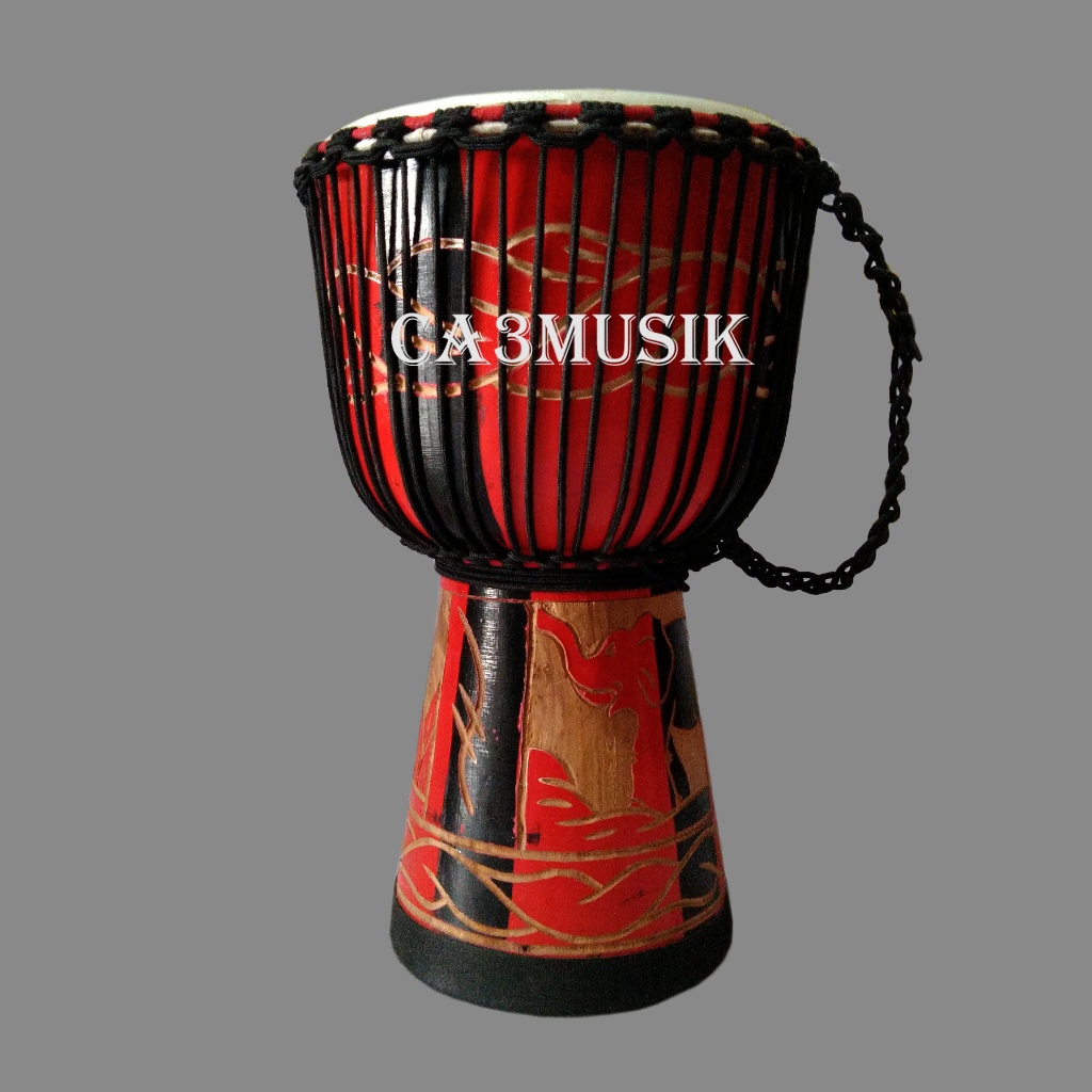 Jual jimbe djembe kendang gendang 60cm diameter 27cm - 30cm alat musik ...