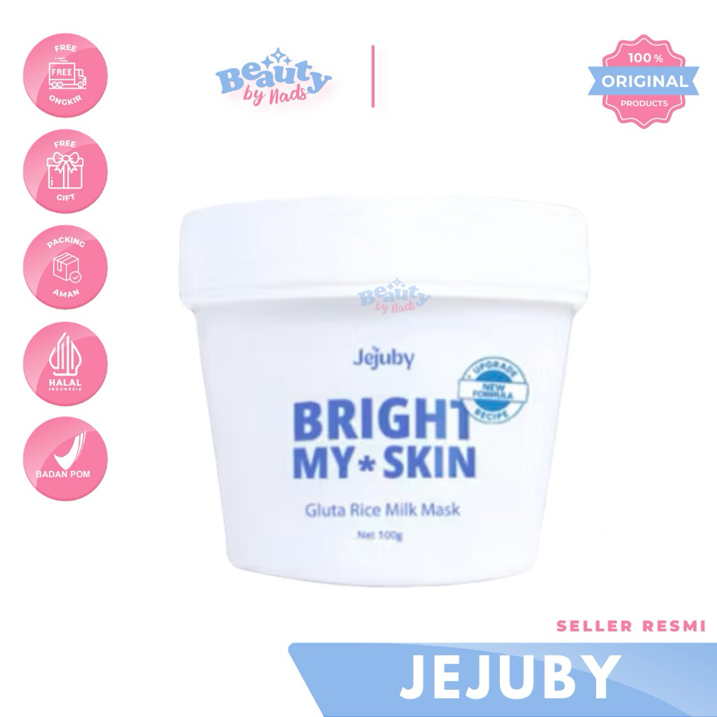 Jual BEAUTYBY.NADS | JEJUBY GLUTA RICE MILK MASK NEW UPGRADE FORMULA ...