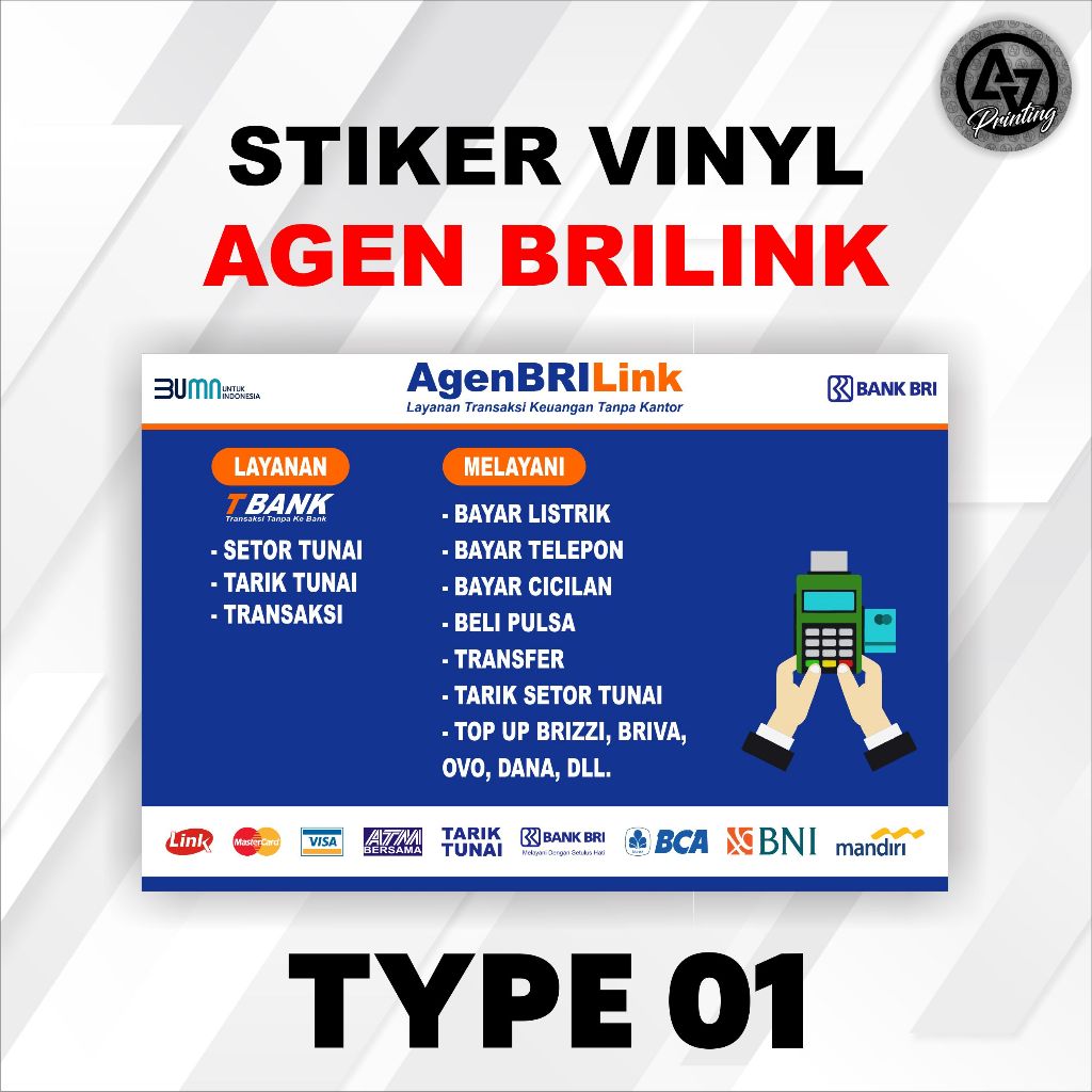 Jual STIKER VINYL MEJA KASIR AGEN BRILINK TYPE 01 BESAR | Shopee Indonesia