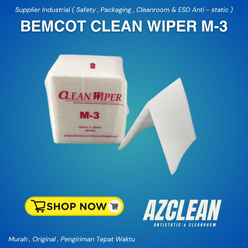 Jual Tissue M-3 Clean Wipers Bemcot Cleanroom Wipes Wiper Ruangan ...