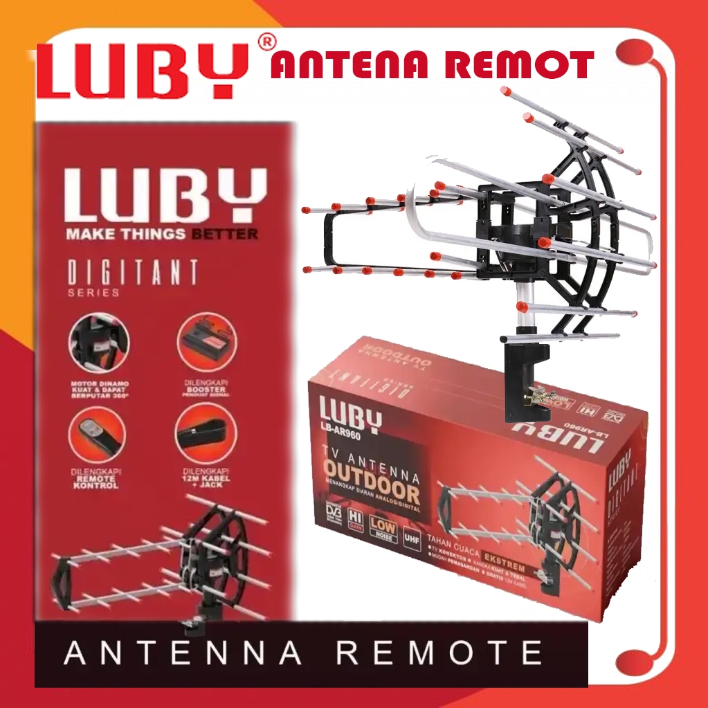 Jual Antena TV Outdoor Digital LUBY LB-AR960 Remote Control Best For ...
