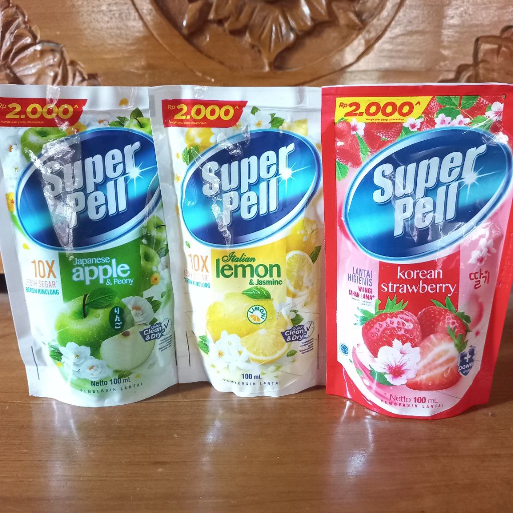 Jual Super Pell Pembersih Lantai 100ml ( Paket Isi 3 pcs ) | Shopee ...