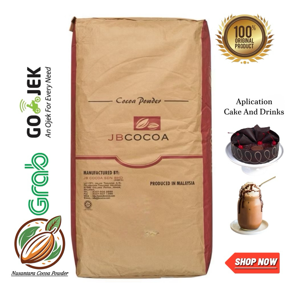 Jual Cokelat Bubuk JB COCOA POWDER JB 200/JB 800 Kemasan Sak 25 Kg Pure ...