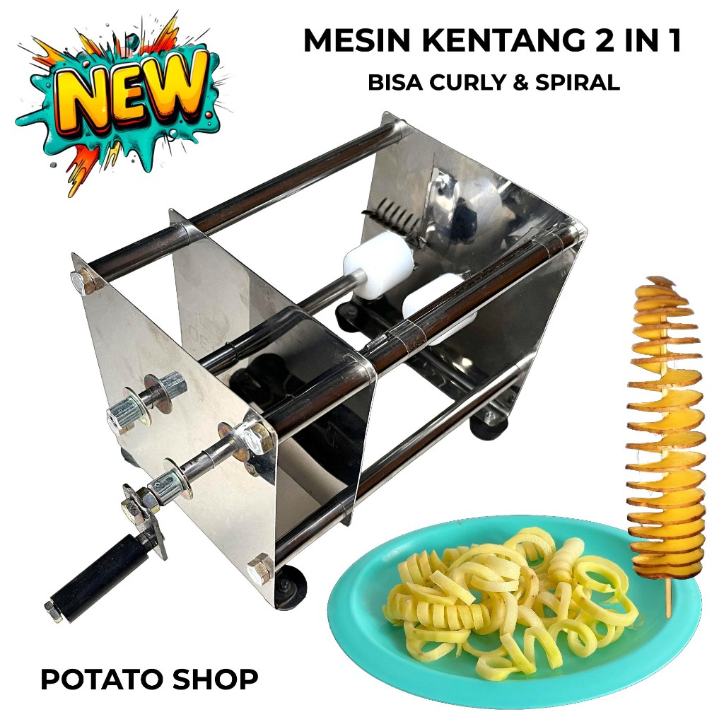 Jual New Upgrade Alat Pemotong Kentang Bisa Curly dan Spiral ...