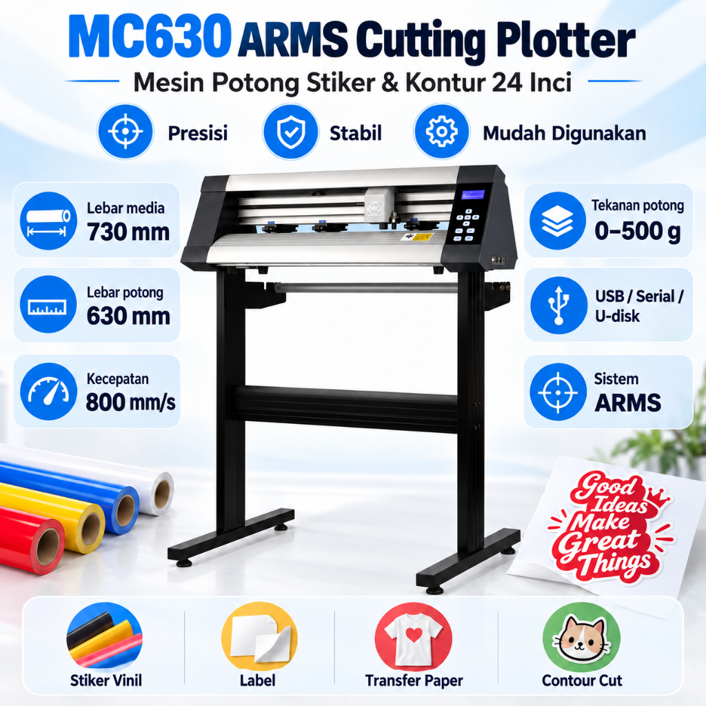 Jual CUYI MC-630 Mesin Cutting Sticker Vinyl 24 Inch ARMS Cutter ...