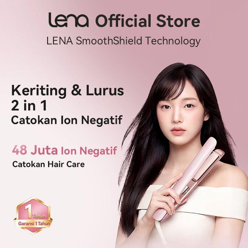 Jual Lena LN-508C Pink Catokan Rambut Digital Catok Pelurus Rambut LCD ...