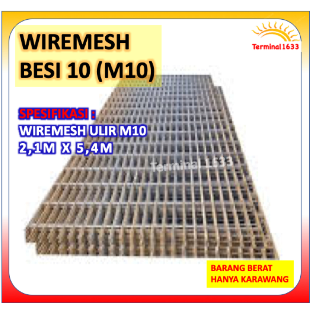 Jual WIREMESH M10 ULIR BESI 10 UKURAN 2,1 X 5,4 METER | Shopee Indonesia