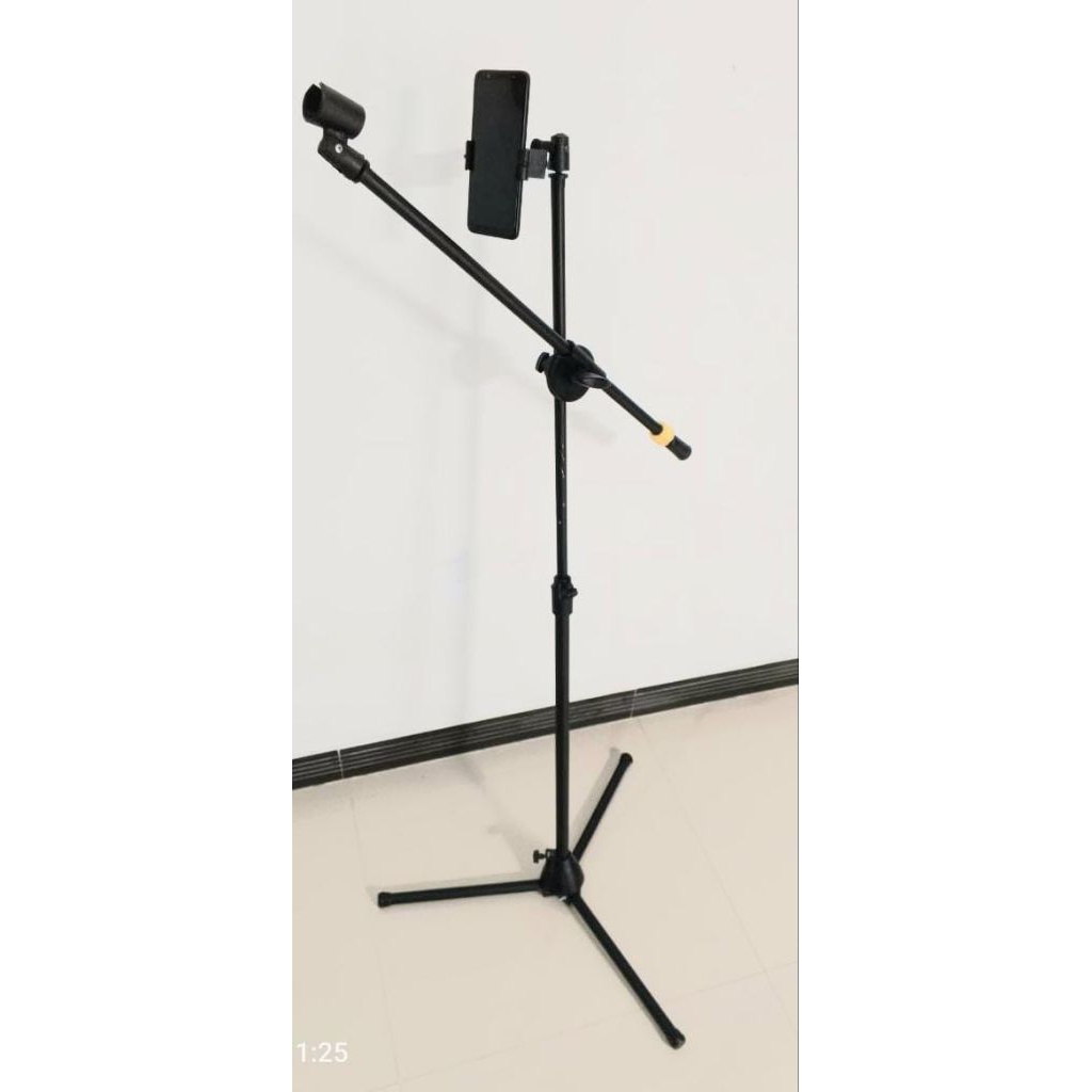 Jual STAND MIC MARUNI PANJANG PLUS HOLDER MIC DAN HOLDER HP | Shopee ...