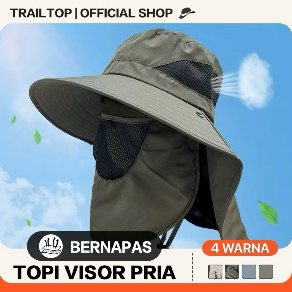 Jual Topi Mancing Topi Gunung Bernapas Topi Visor Lipat Pinggiran Lebar ...