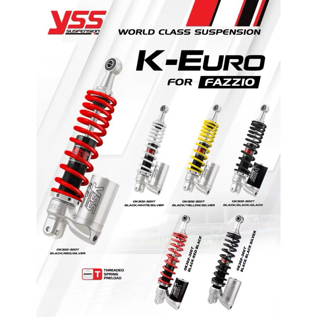 Jual YSS Single Shock K-Euro OK302-320T For Fazzio / Shock Belakang YSS ...
