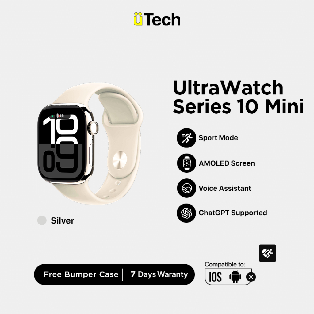Jual uTech UltraWatch Series 10 Mini 42mm Smartwatch Ultra Amoled 1.85 ...