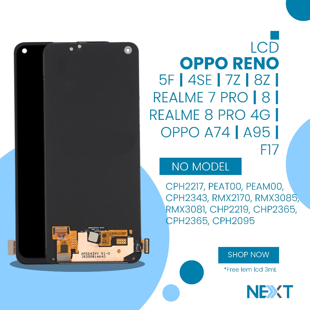 Jual LCD Oppo Reno 5F / Reno 4SE / Reno 7z / Reno 8z / LCD Realme 7 Pro ...