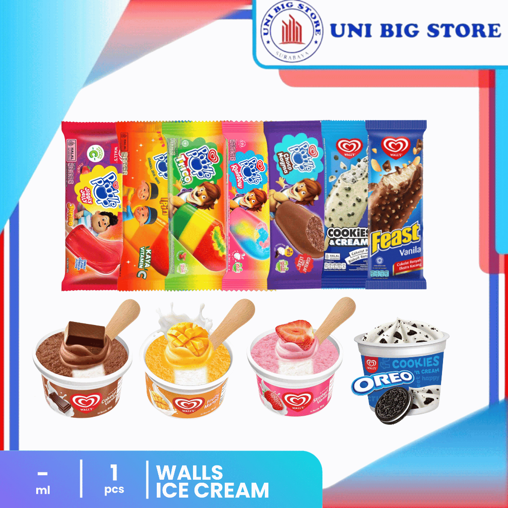 Jual WALLS Wall's Ice Cream Feast Populaire Paddle Pop All Varian 45 - 90 ml Es Krim Jumbo Upin ...