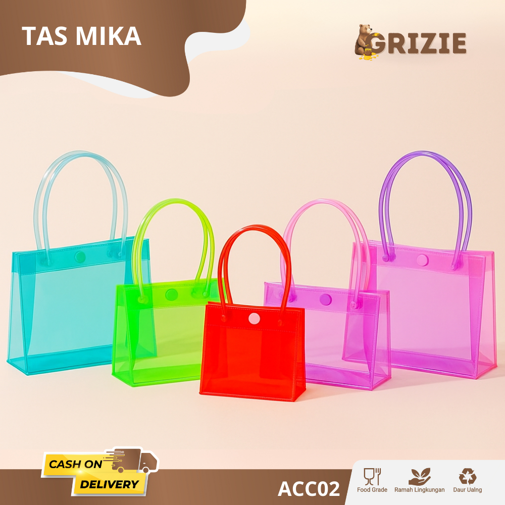 Jual Tas Mika PVC / Tas Mika PVC Transparan / Tas Bening / Tas ...
