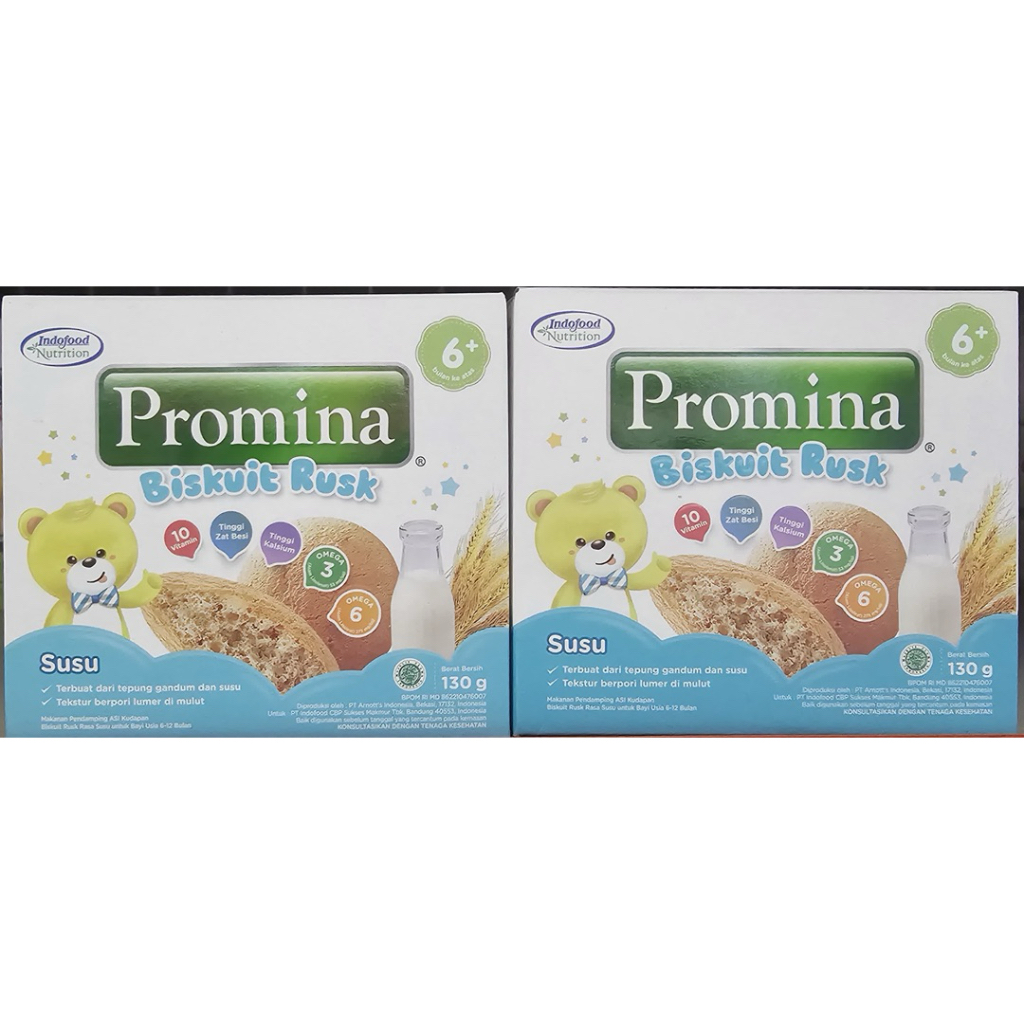 Jual PROMINA Biskuit Rusk Susu 130g Box - Untuk Anak Usia 6 Bulan ke ...