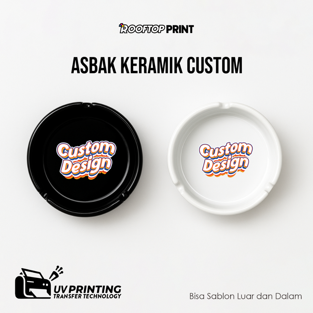 Jual Asbak Keramik custom / Ashtray Custom / Asbak media promosi ...