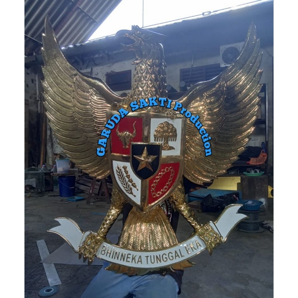 Jual Lambang garuda pancasila logam kuningan ukuran 150 cm | Shopee ...