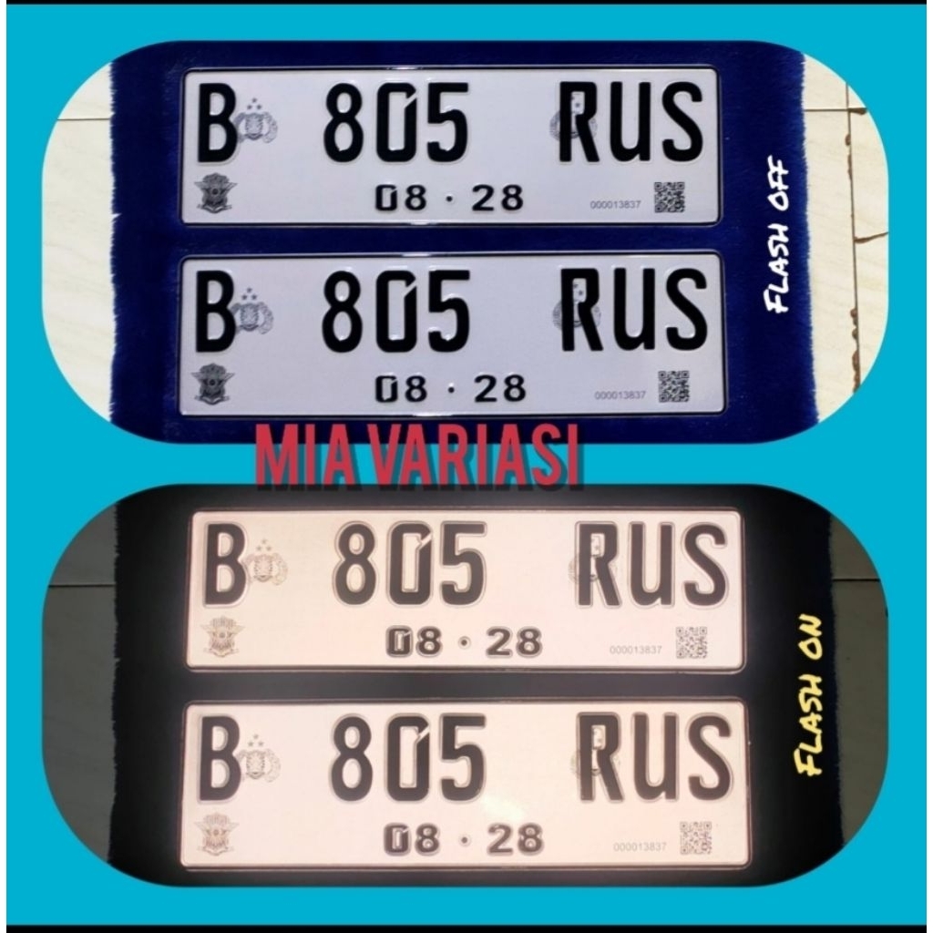 Jual PLAT MOBIL REFLEKTIF BARCODE QR 2PCS | Shopee Indonesia