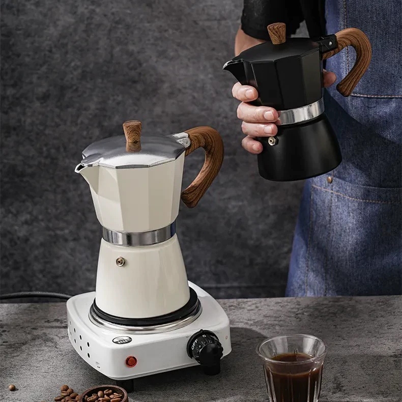 Jual Mocha Pot Espresso Maker Kopi Pot Octagonal Shape Moka Pot ...