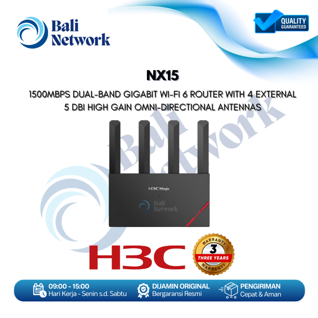 Jual H3C NX15 1500Mbps Dual-Band Gigabit Wi-Fi 6 Router | Shopee Indonesia