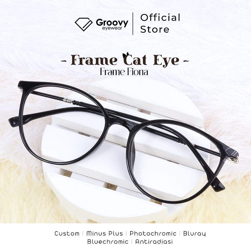 Jual Groovy Eyewear - Frame Kacamata Fiona Cat Eye Wanita Lensa ...