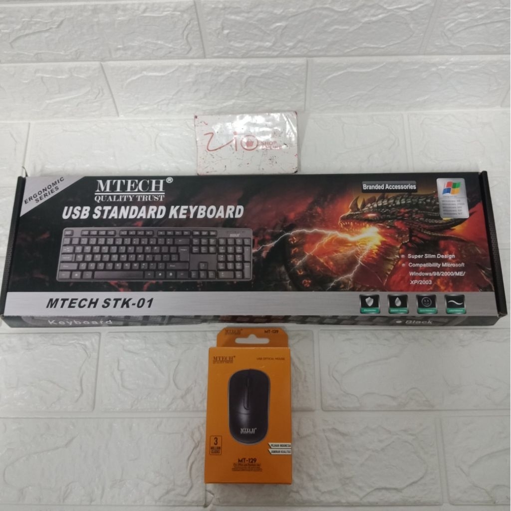 Jual Mtech Keyboard Stk 01 + Mtech Mouse Usb Mt-129 / Mouse Usb T1(One ...