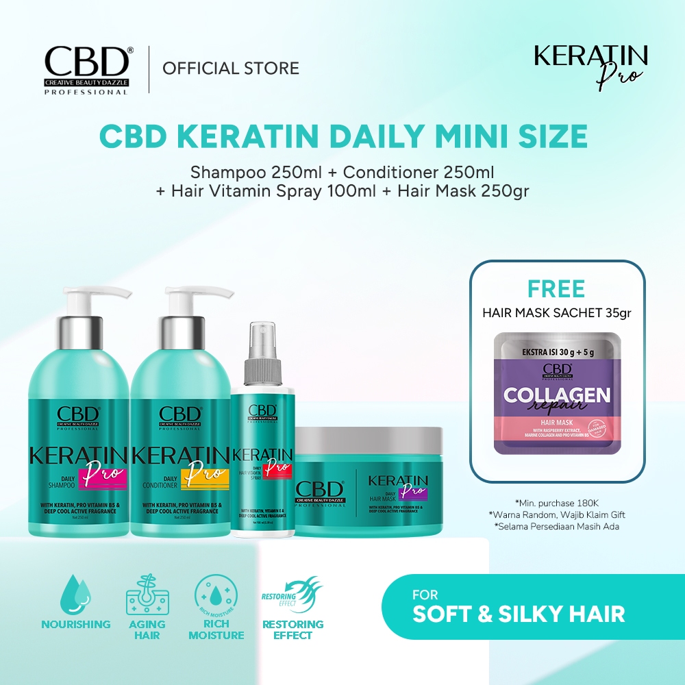 Jual CBD Professional Keratin Pro Daily Treatment Travel Size 250ml ...
