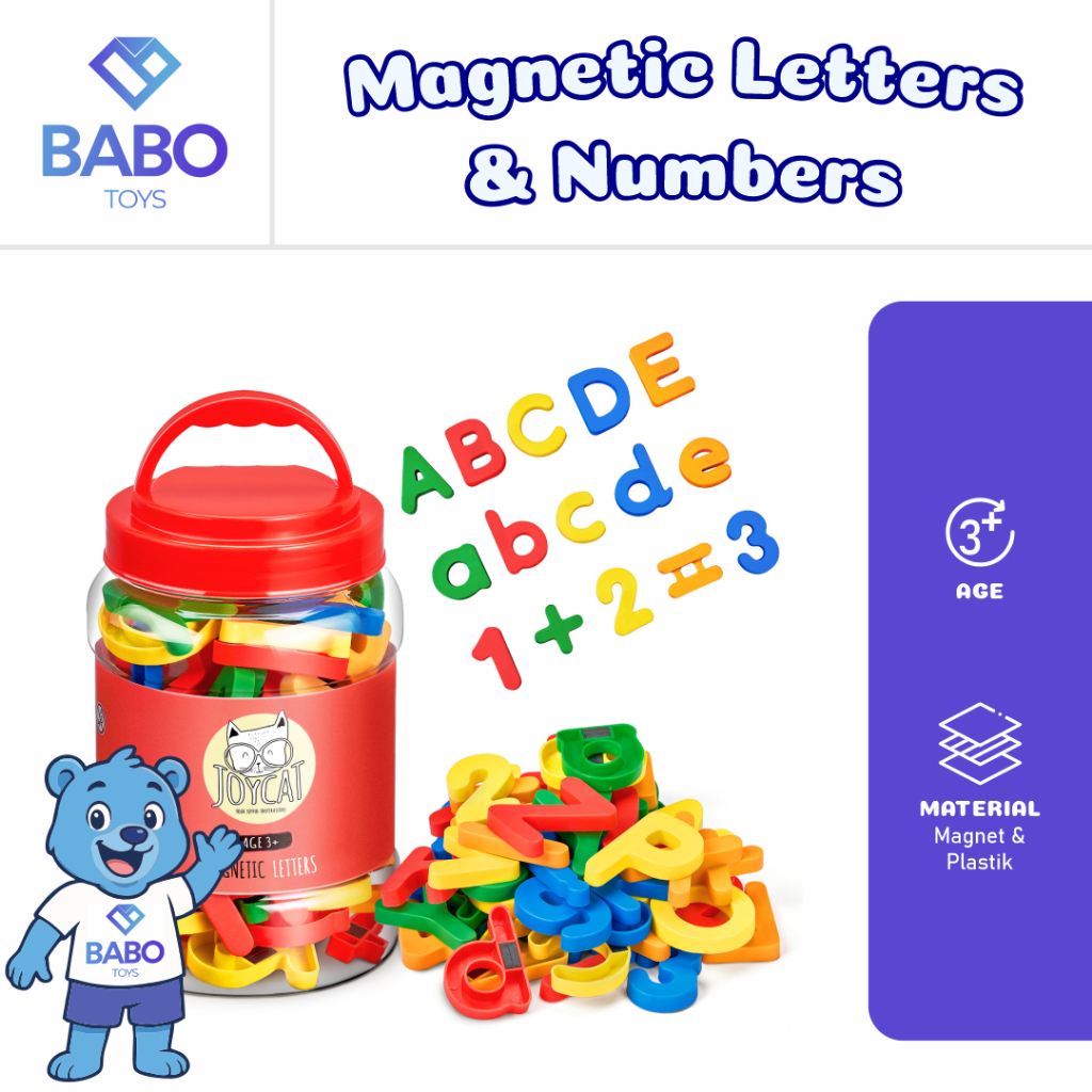Jual Joycat Magnet Huruf Angka Abjad Magnet Kulkas ABC 123 Set ...