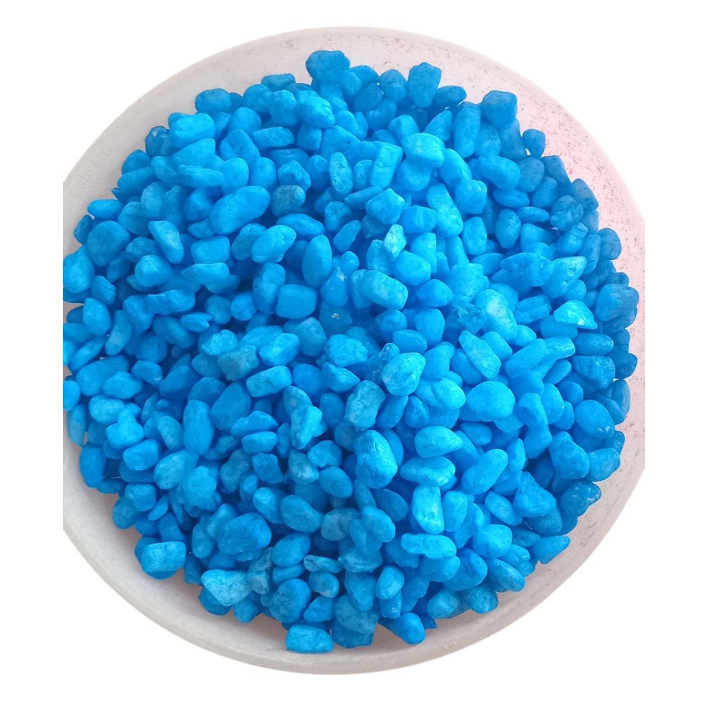 Jual 1kg Batu variasi warna biru stabilo/Batu biru/Batu hias/Batu warna ...