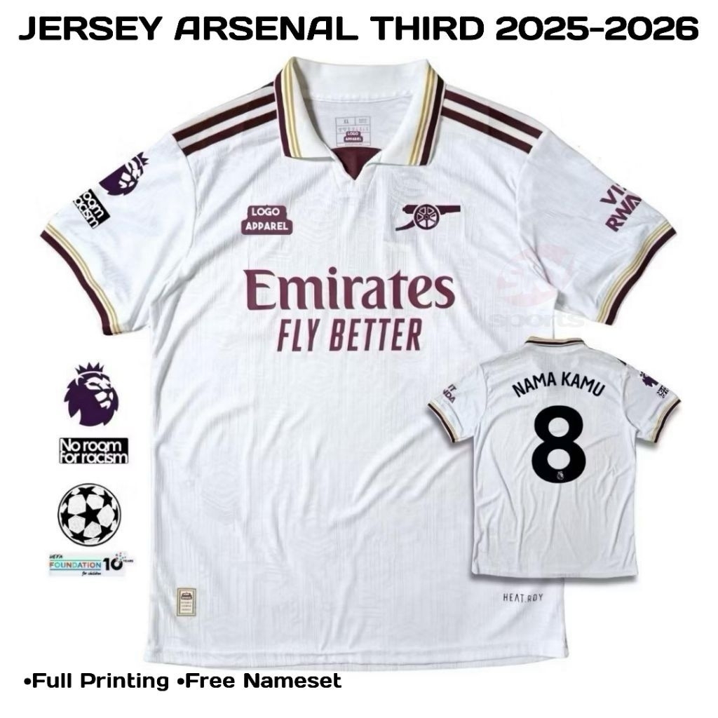 Jual Jersey Arsenal Away Third 2025/2026 - Jersey Arsenal Terbaru 25/26 ...