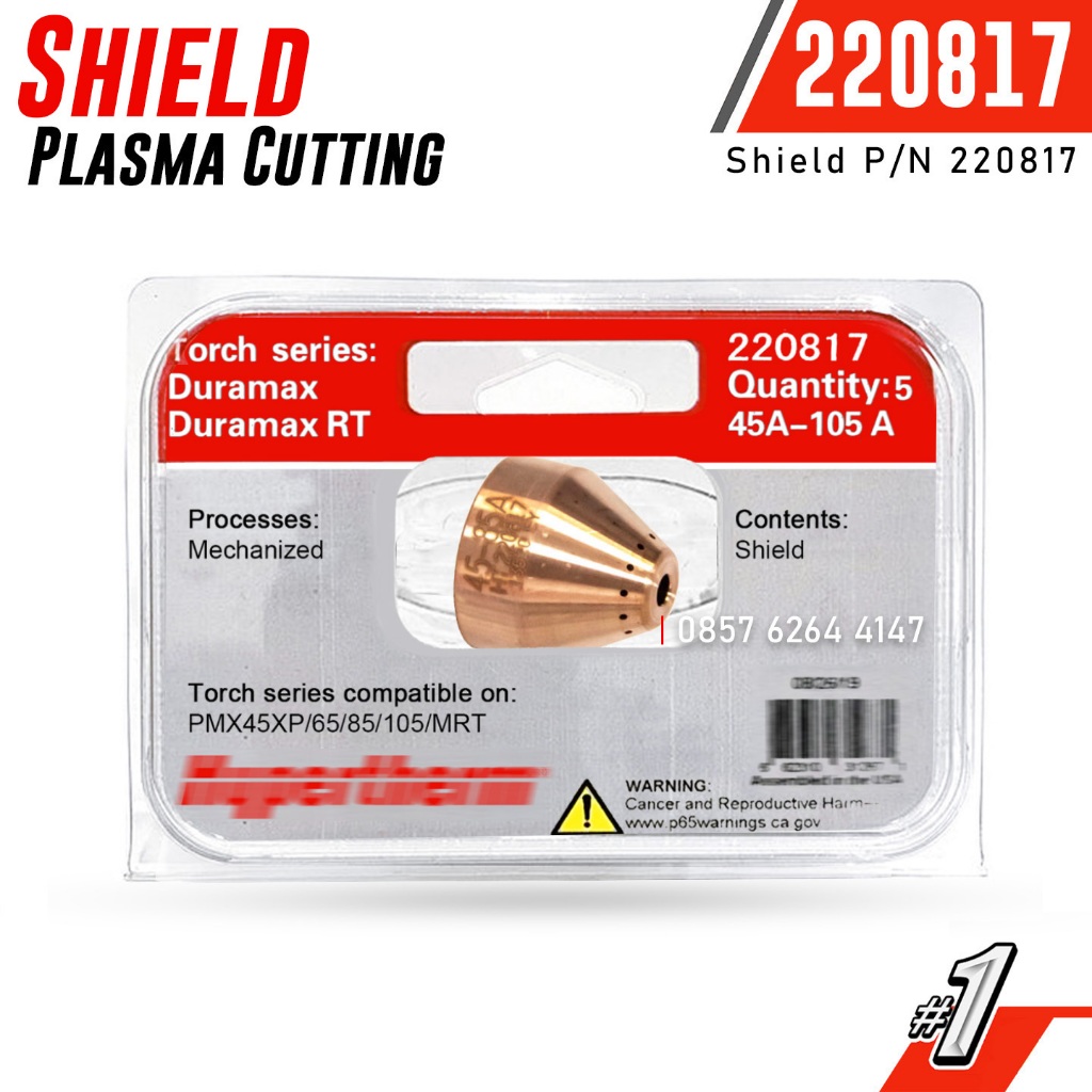 Jual 220817 Shield Drag Cut Plasma Cutting Hypertherm Powermax 45XP 65 ...