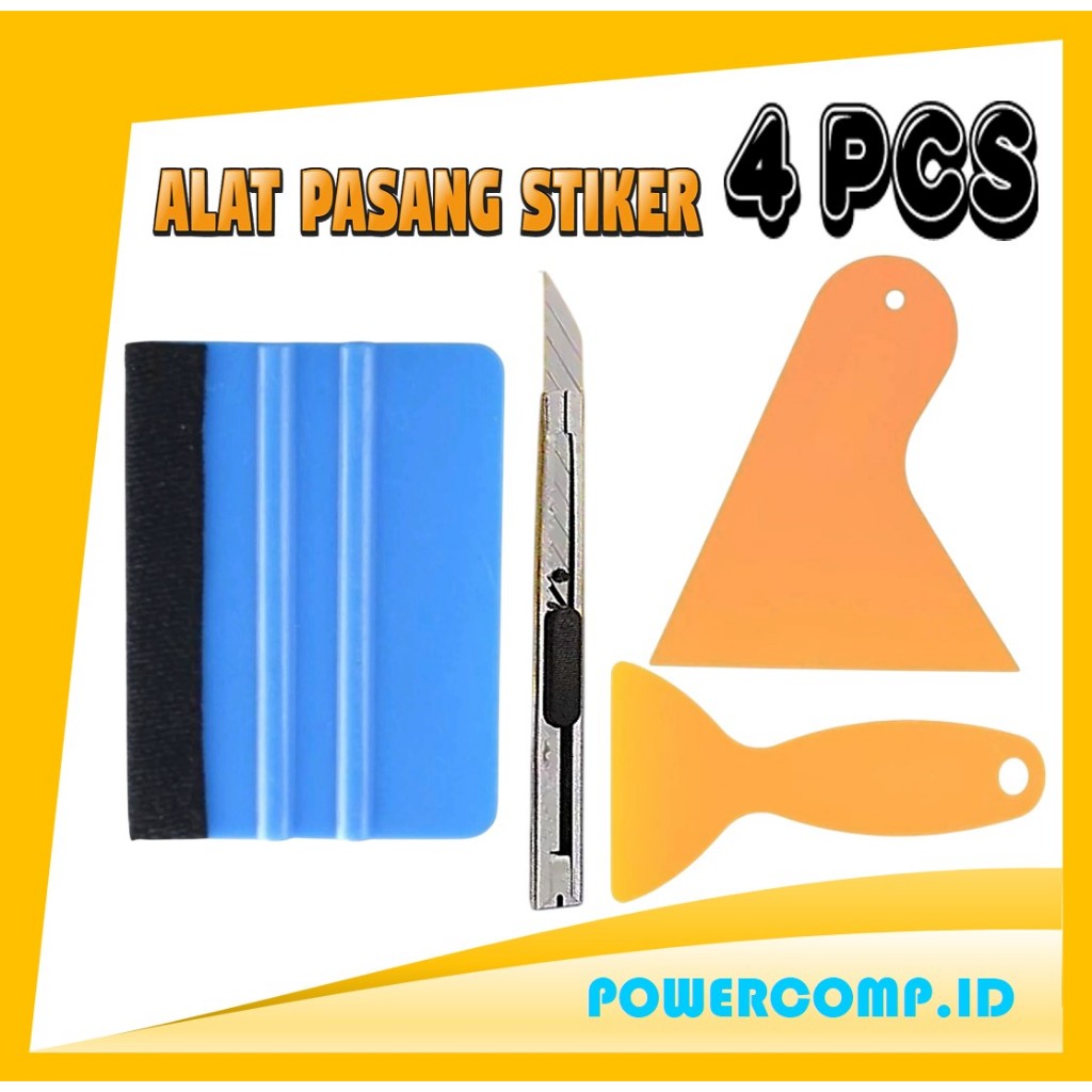 Jual 4PCS Alat Pemasangan Sticker & Kaca Film Mobil Motor - Set ...