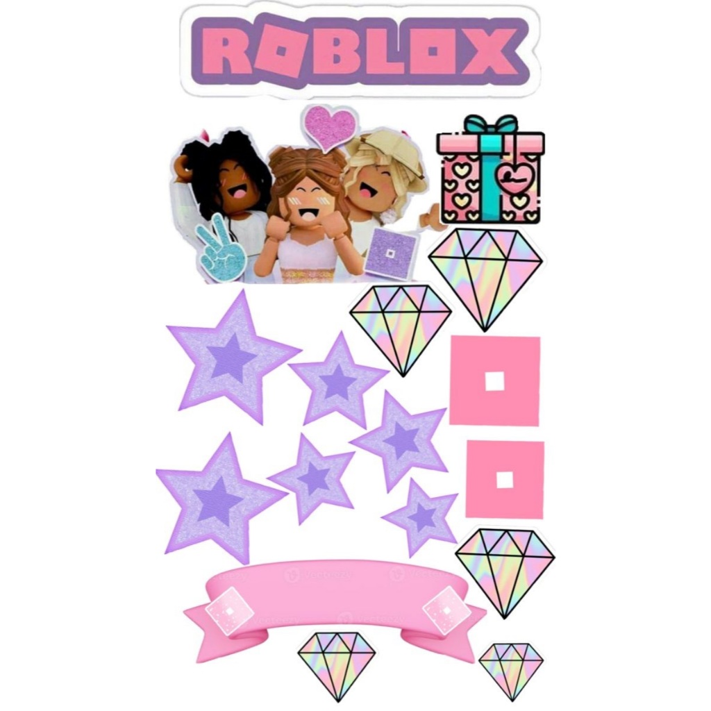 Jual Topper Roblox Bisa Custom Nama / Dekorasi Kue Ulang Tahun / Topper ...