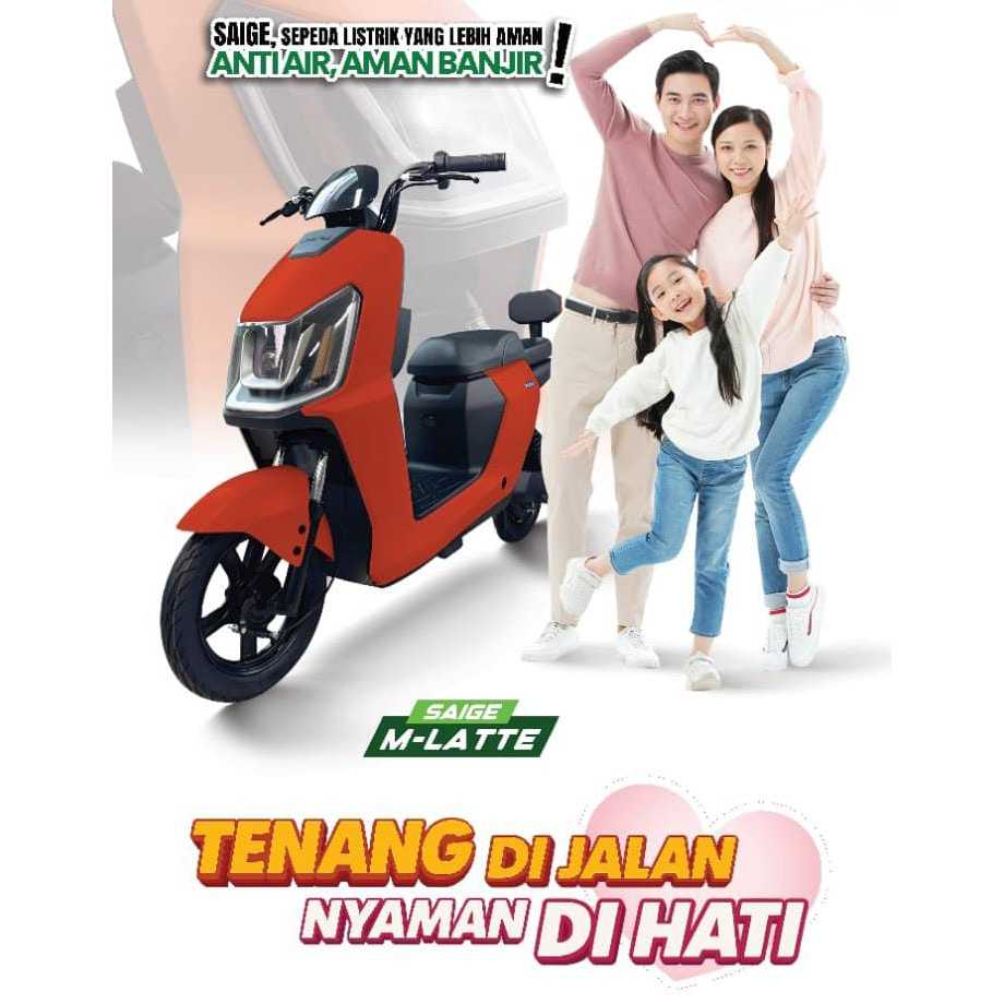 Jual Sepeda Listrik Anak Dewasa Saige Latte 48V/12AH Murah Bergaransi ...