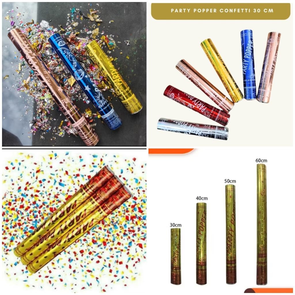 Jual Confetti PARTY POPPER/Uk 30/60/80cm party popper ulang tahun ...