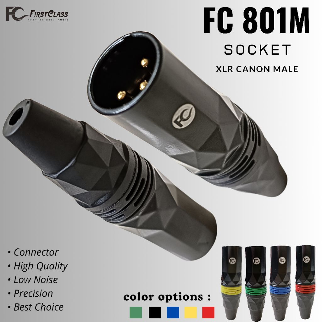 Jual Firstclass Socket Canon XLR Male FC 801M | Firstclass FC 801M Jack ...
