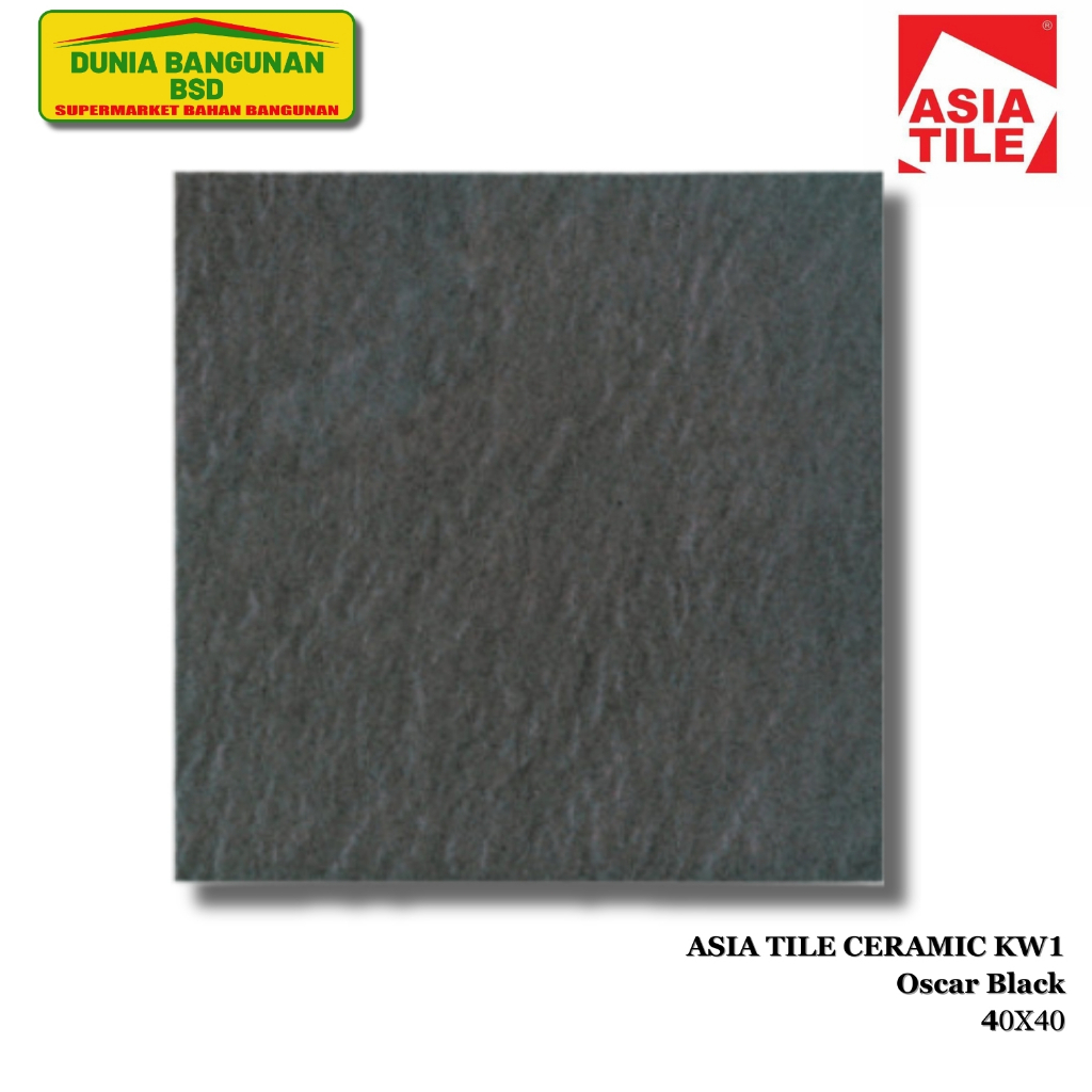 Jual ASIA TILE OSCAR BLACK KW1 Keramik Lantai Anti Slip 40x40 Hitam ...