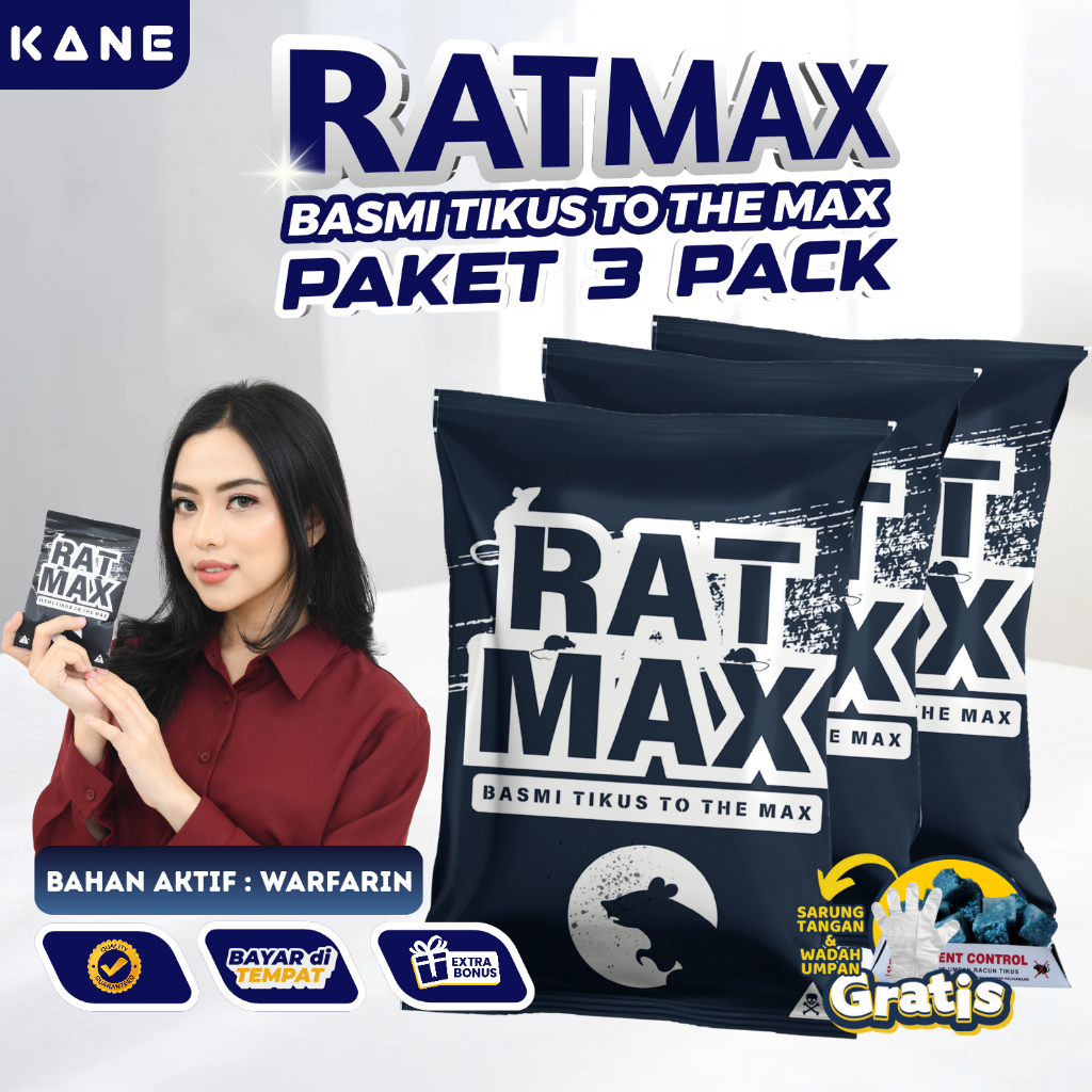 Jual PAKET 3 PACK Mouse Killer Racun Tikus Mati Kering Umpan Pembasmi ...