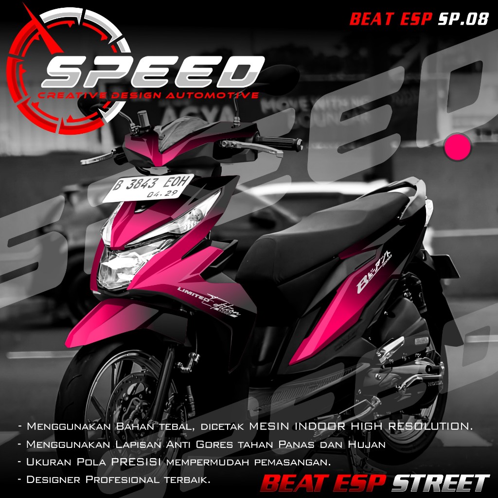 Jual (PROMO COD) TERBARU Decal Sticker Honda Beat Esp Street 2016 2017 ...