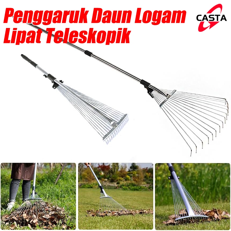 Jual CASTA Sapu Garuk Taman Garden Leaf Rake Carbon Steel 15 Gigi Bisa ...